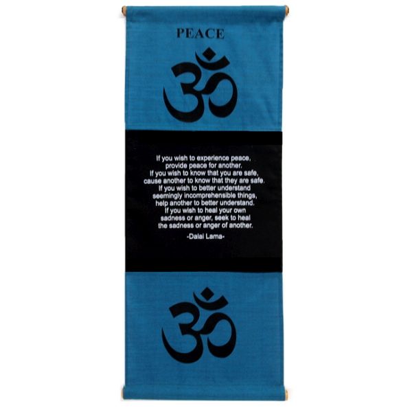 Peace - Inspirational Cotton Scroll - Blue - Markito Fitness & Nutrition